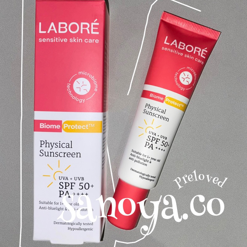Jual Labore Physical Sunscreen SPF 50 PA++++ Full Size 30ml - Mineral ...