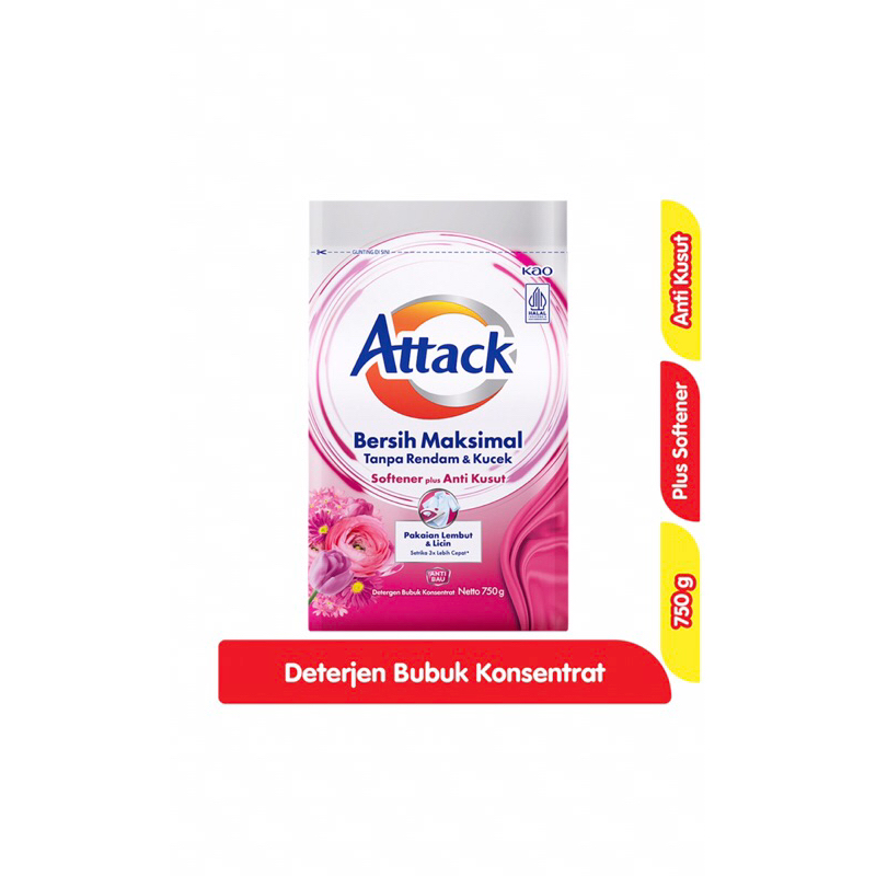 Jual Detergen Attack Plus Softener kemasan 750g | Shopee Indonesia