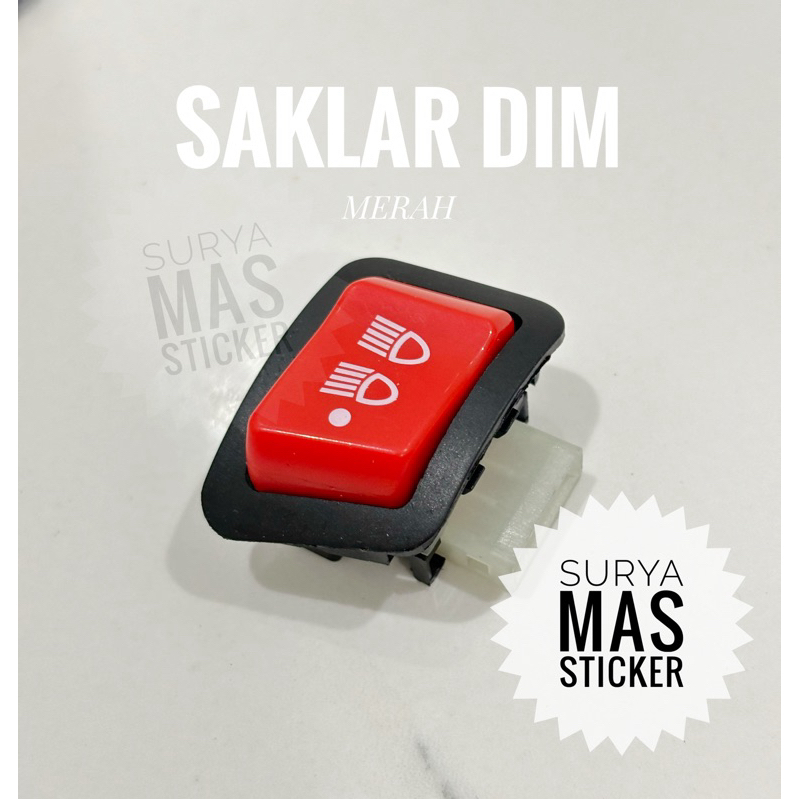 Jual saklar tombol lampu dim merah vietnam honda on off dim jauh dekat ...