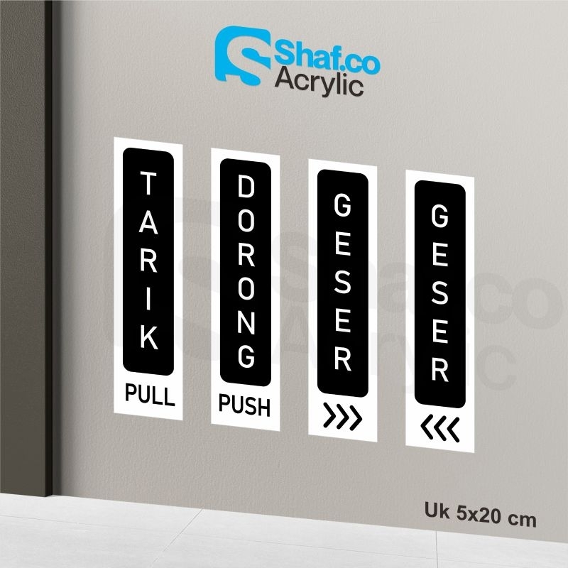 Jual STICKER TARIK // STIKER DORONG // STIKER GESER // STIKER // RAMBU ...