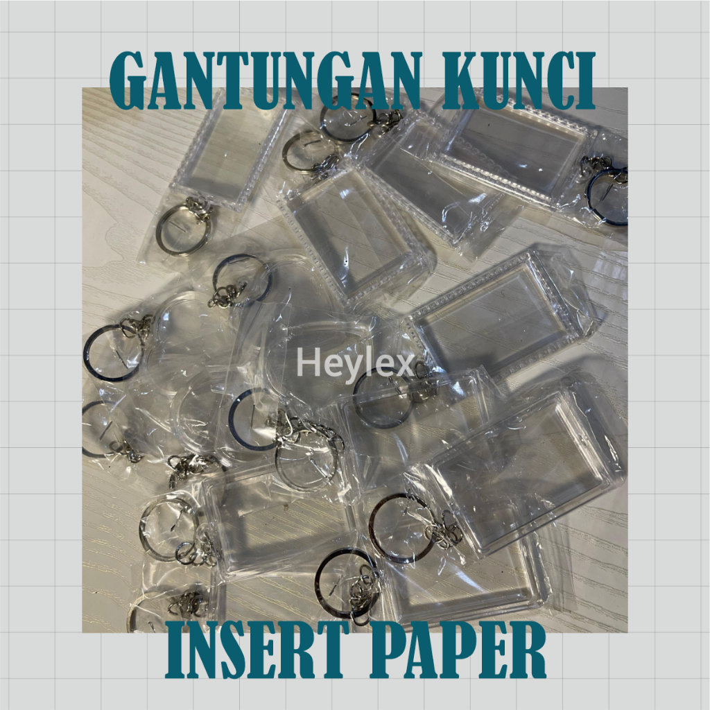 Jual Gantungan Kunci Akrilik Insert Paper Photo Keychain Akrilik Bening ...
