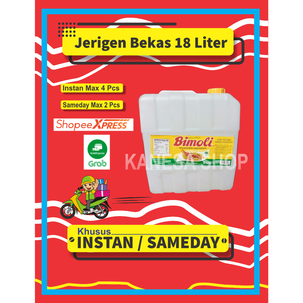 Jual [INSTAN/SAMEDAY] Jerigen Bekas 18 Liter / Jerigen 18 Liter ...
