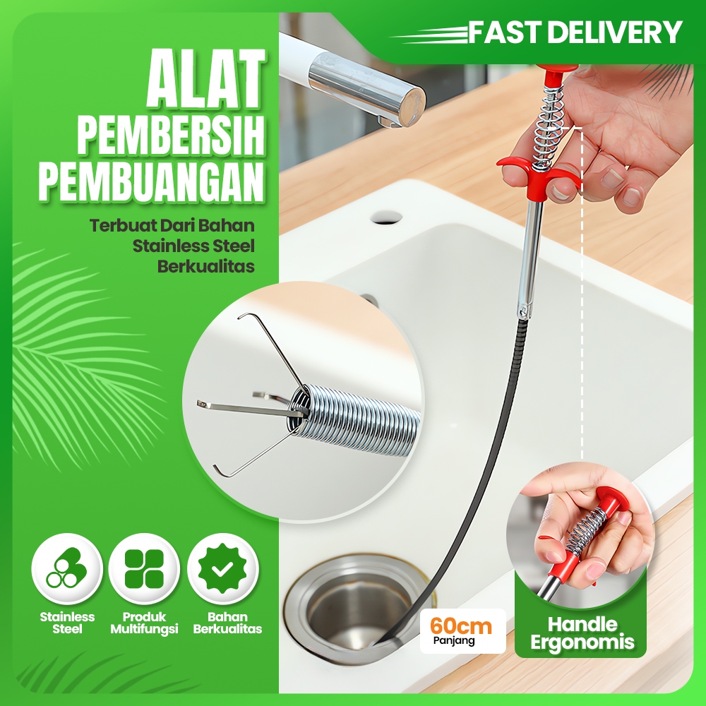 Jual Alat Jepit Kawat Pembersih Saluran Pembuangan Air Pipa Pencapit Kotoran WC Closet Kamar ...