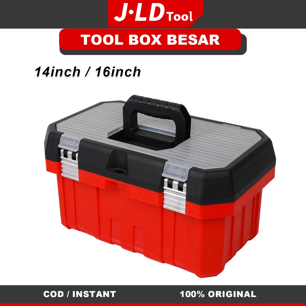 Jual JLD koper tool Tool Box Besar Plastik 14-16 Inch Bahan Pp Tools ...
