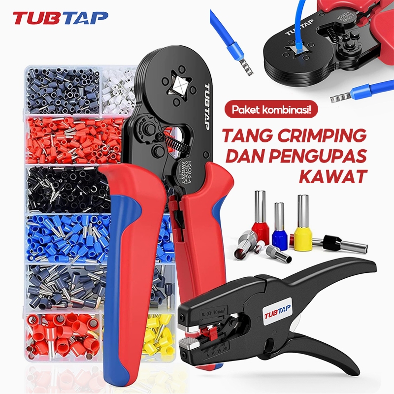 Jual TUBTAP Tang Crimping/Wire Stripper/Tang Potong & Kupas Kabel 0.25 ...