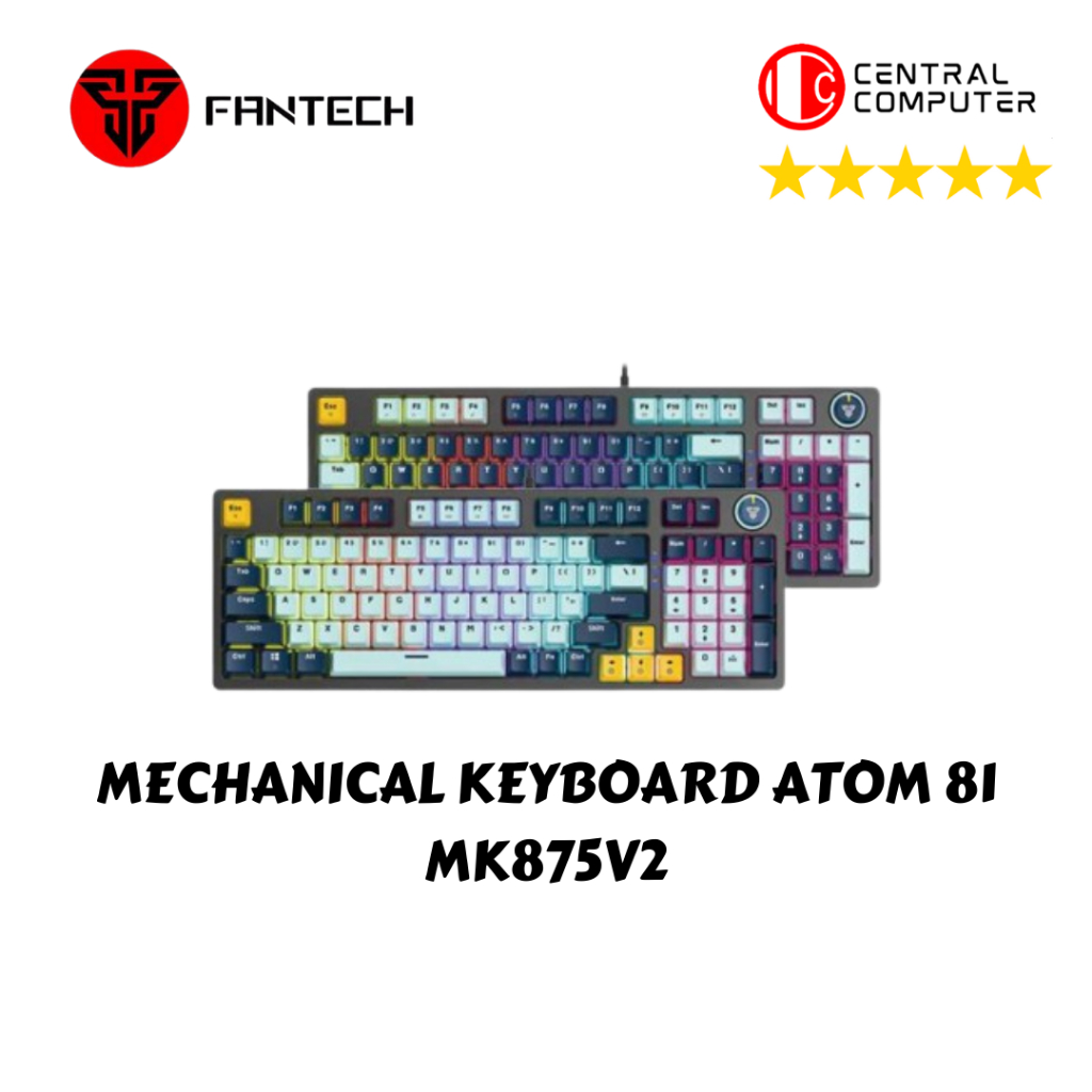 Jual Fantech ATOM81 MK875V2 Mizu Edition RGB Keyboard Gaming Mechanical ...