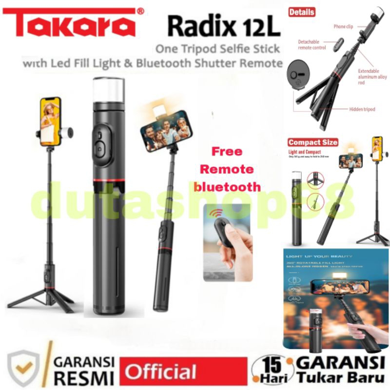 Jual Takara RADIX 12L multi function mini tripod selfie stick tongsis ...