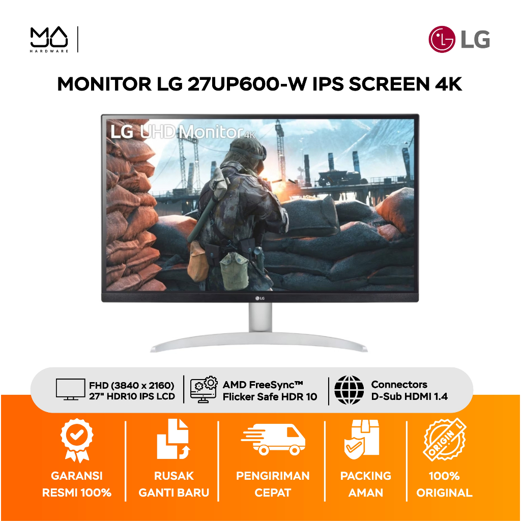 Jual Monitor LG 27UP600 / 27UP600-W 27 Inch UHD 4K IPS HDR400 FreeSync - Garansi Resmi | Shopee ...