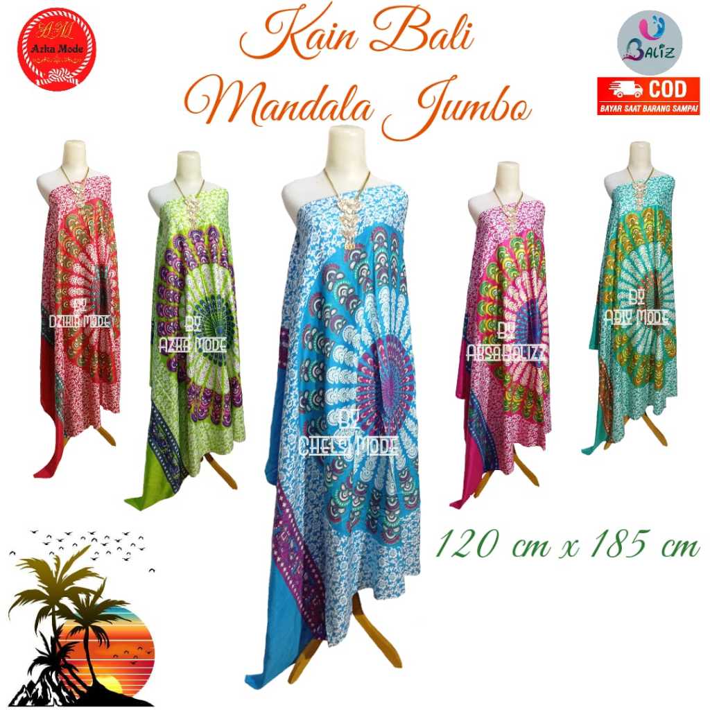 Jual kain pantai motif mandala jumbo - kain pantai export - kain pantai ...