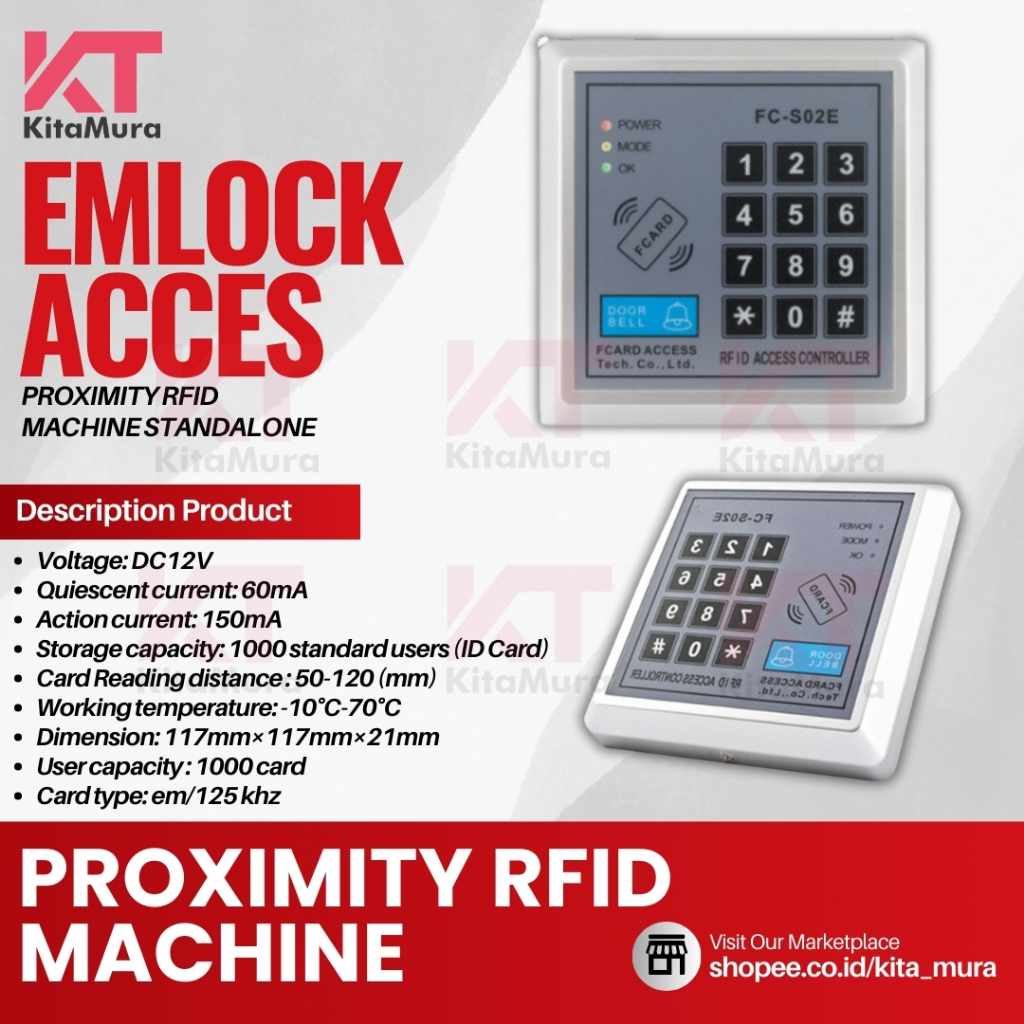Jual Rfid Proximity Standalone Access Control || RFID Card Reader | Shopee Indonesia