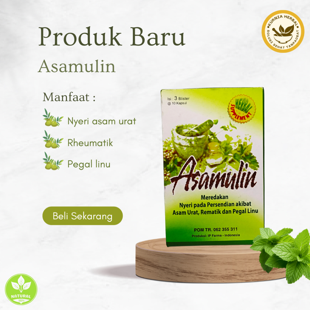 Jual Kapsul Asamulin asli isi 30 kapsul (3 strip) | Shopee Indonesia