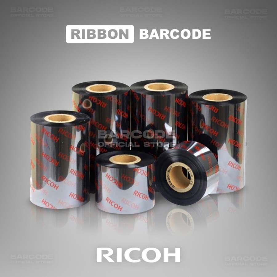 Jual Ribbon Barcode RICOH 84x300 m Wax Resin 84 x 300 Meter B110A ...