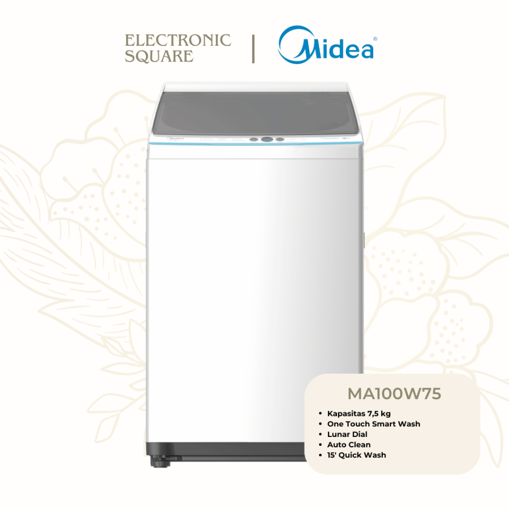 Jual Mesin Cuci Top Loading MIDEA MA100W75 Kapasitas 7,5 Kg - One Touch ...