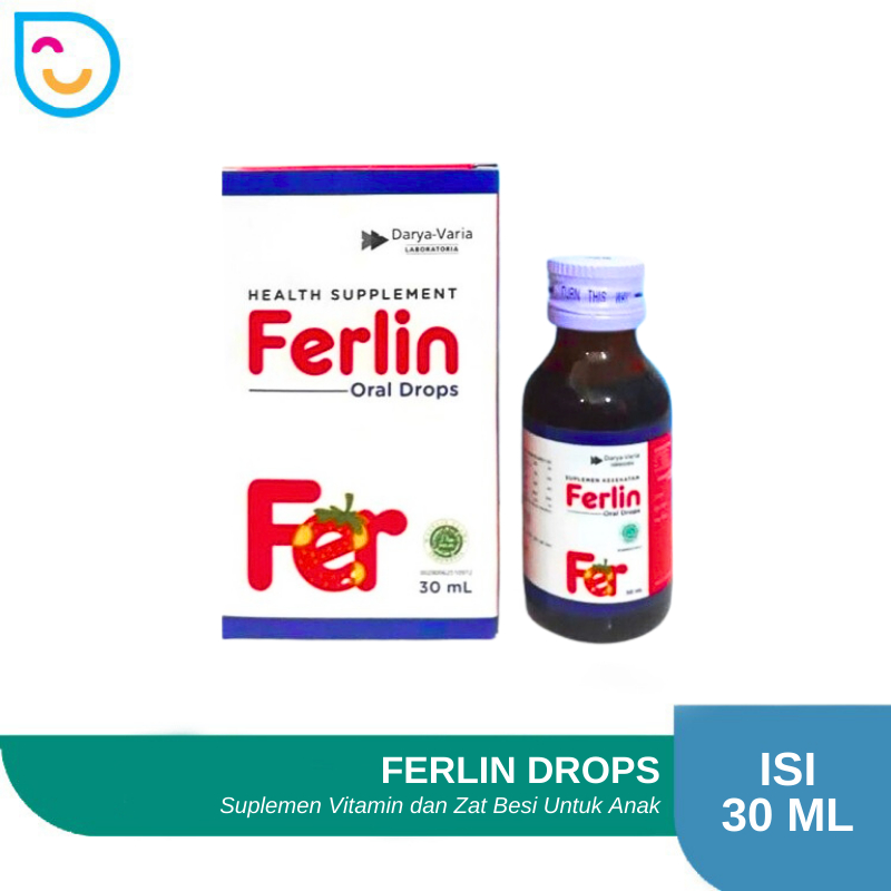 Jual Ferlin Drops 30 ml Suplemen dan Vitamin Zat Besi Anak Drop ...