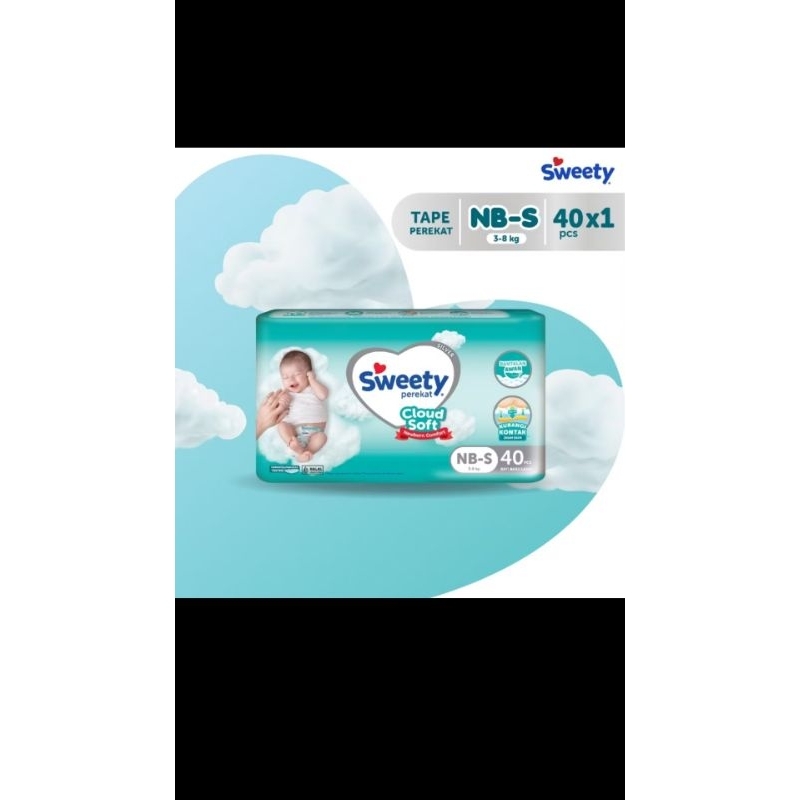 Jual Sweety Silver Comfort Cloud Soft Newborn NB - S 40 Popok Perekat ...