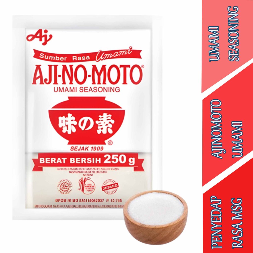 Jual Penyedap Rasa Msg - Ajinomoto - Umami Seasoning - 250gr | Shopee ...