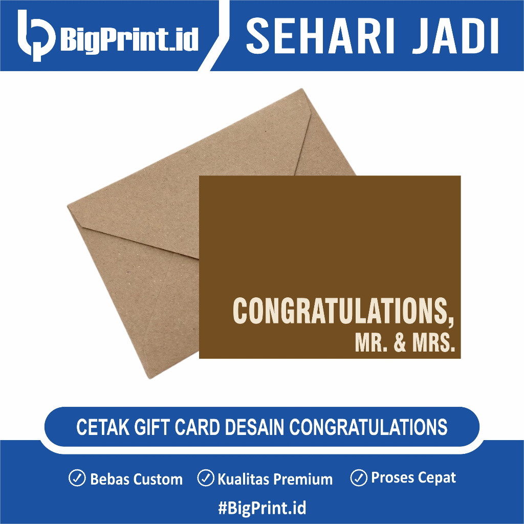 Jual Kartu Ucapan Pernikahan - Wedding Card - Congratulations, Mr ...