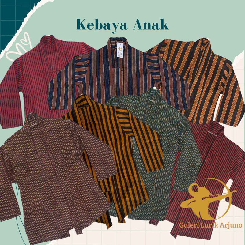 Jual 9.9 LURIK KLATEN // Kebaya Lurik Anak // asli Galeri Arjuno ...