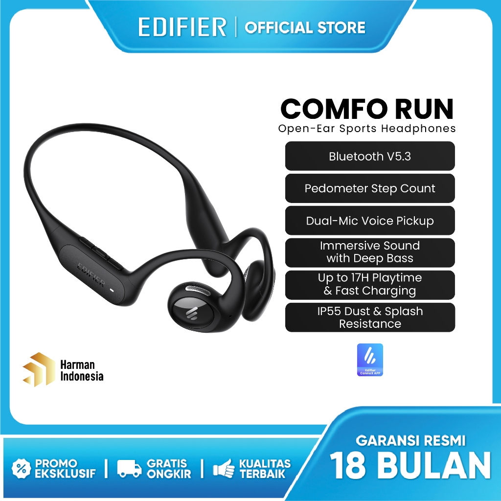Jual EDIFIER COMFO RUN Open-Ear Sport Headphone | Shopee Indonesia