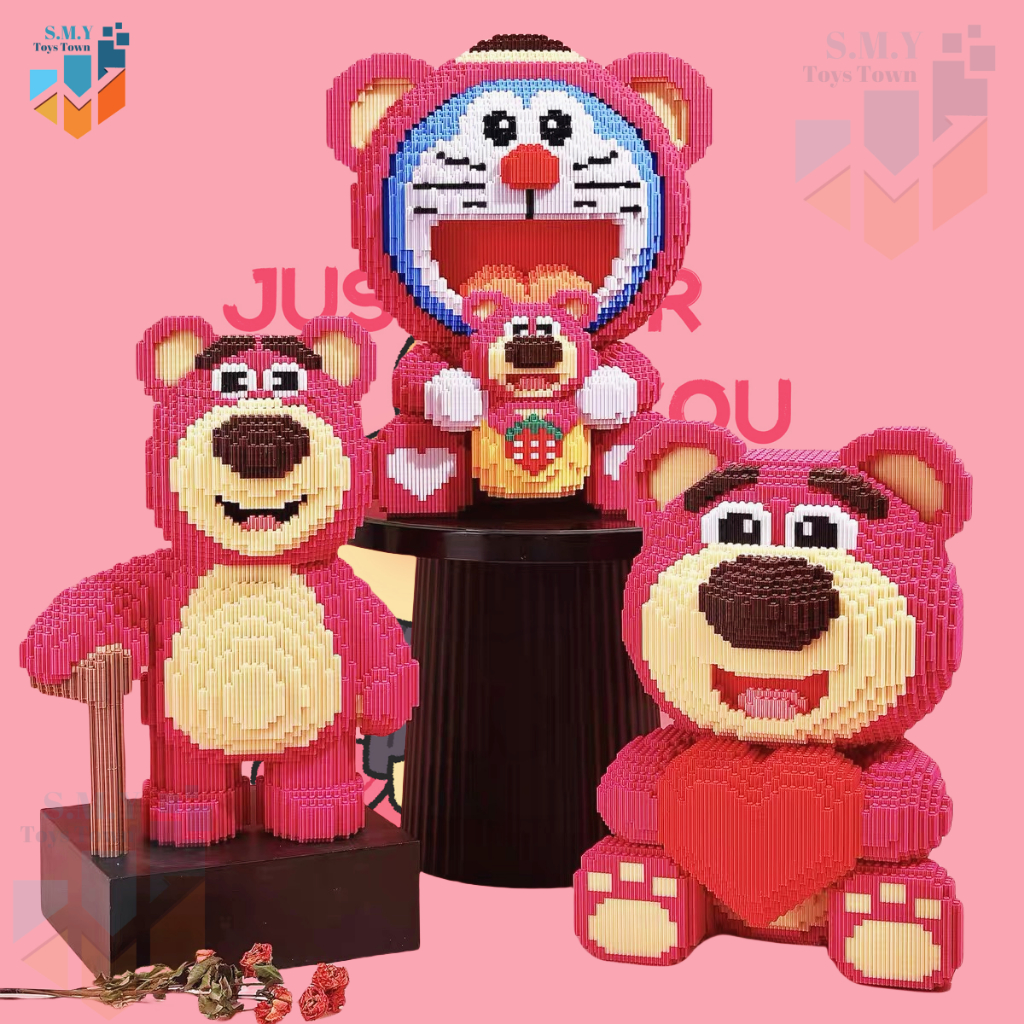 Jual SMY Toystown Nano Blocks Lotso Bear Big 3D Model Mainan Blok Susun ...