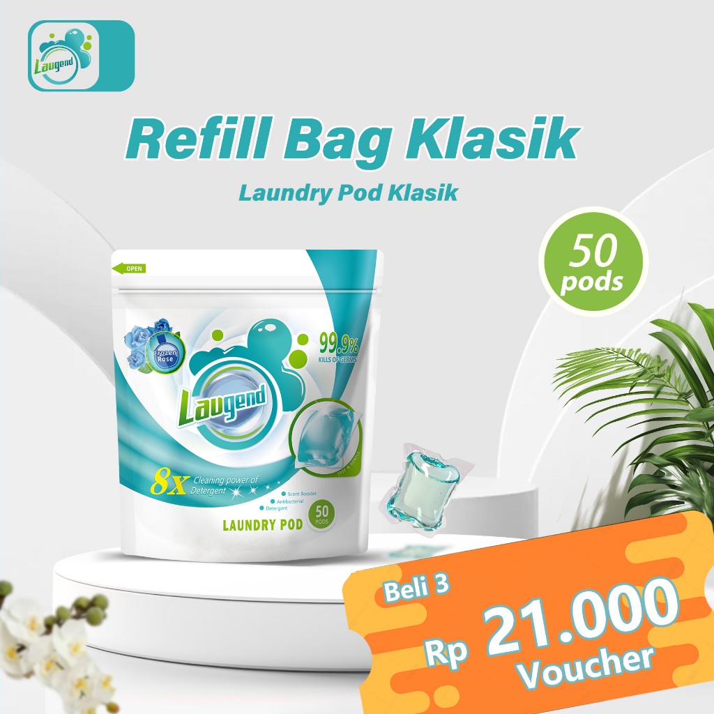 Jual 【50 PCS】Laugend Laundry Pod Dengan, 8x Kekuatan Pembersih, Wangi ...