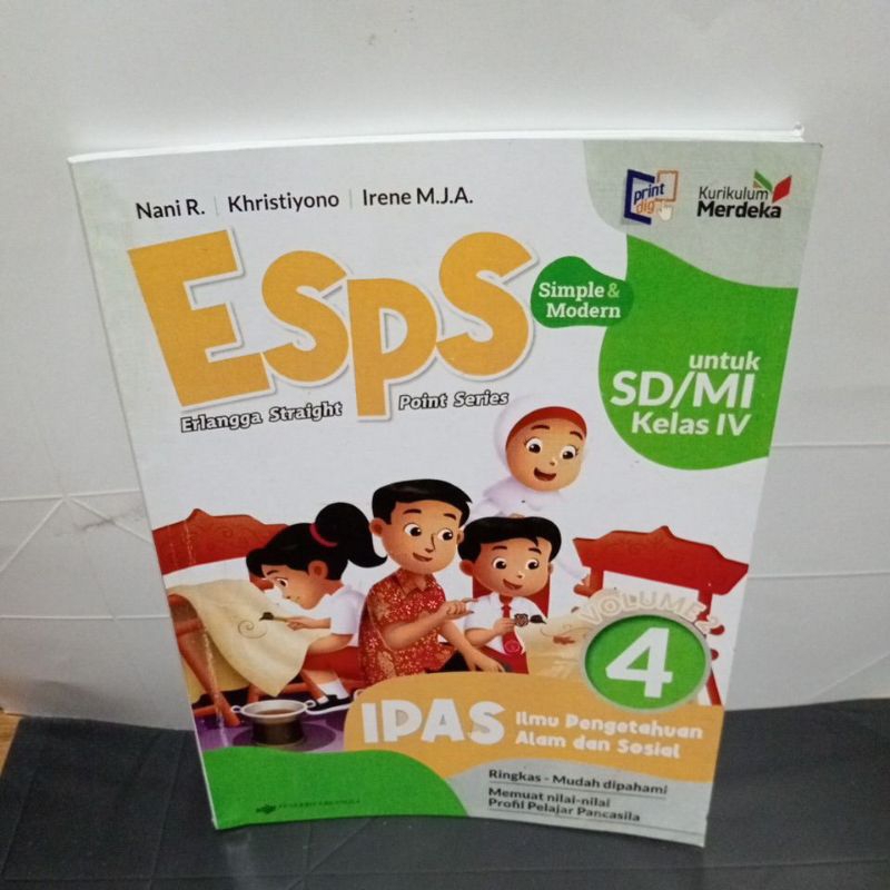 Jual Buku ESPS IPAS ILMU PENGETAHUAN ALAM DAN SOSIAL untuk SD/MI KELAS IV Kurikulum Merdeka ...