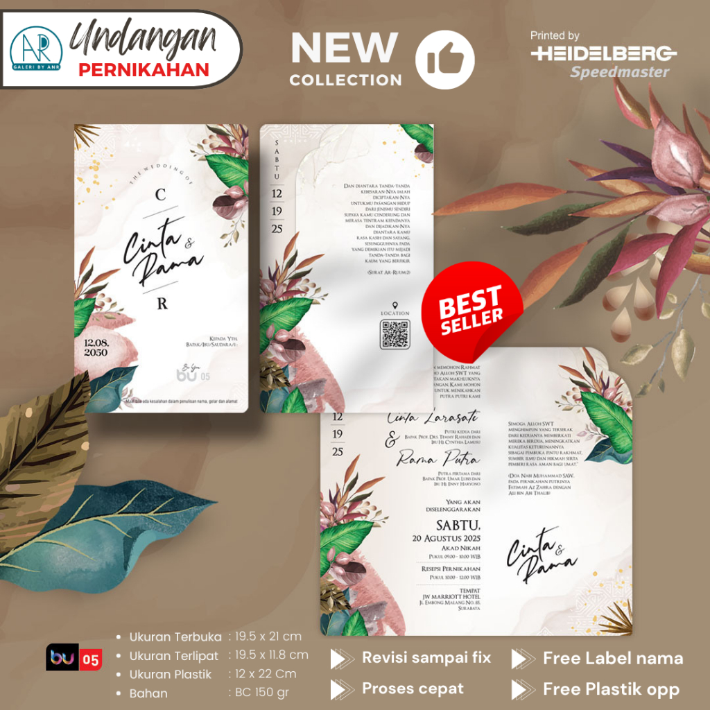 Jual Beu05 Undangan Pernikahan Custom | invitation wedding undangan ...