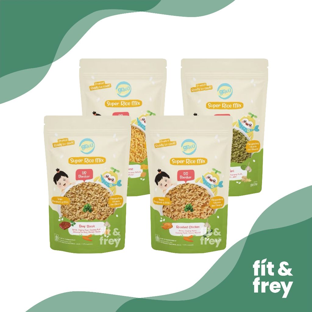 Jual GROUU Super Rice Mix 200g - Beras Mpasi BB Booster - Nasi Instan ...