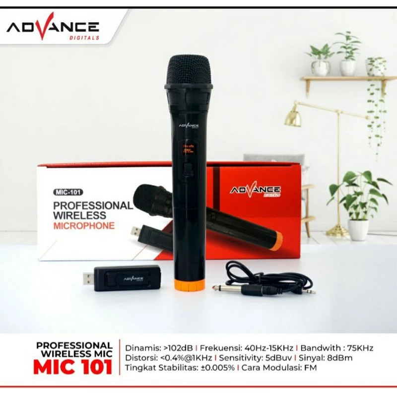 Jual Mic bluetooth advance 101 / Advance MIC-102 Mic Profesional ...