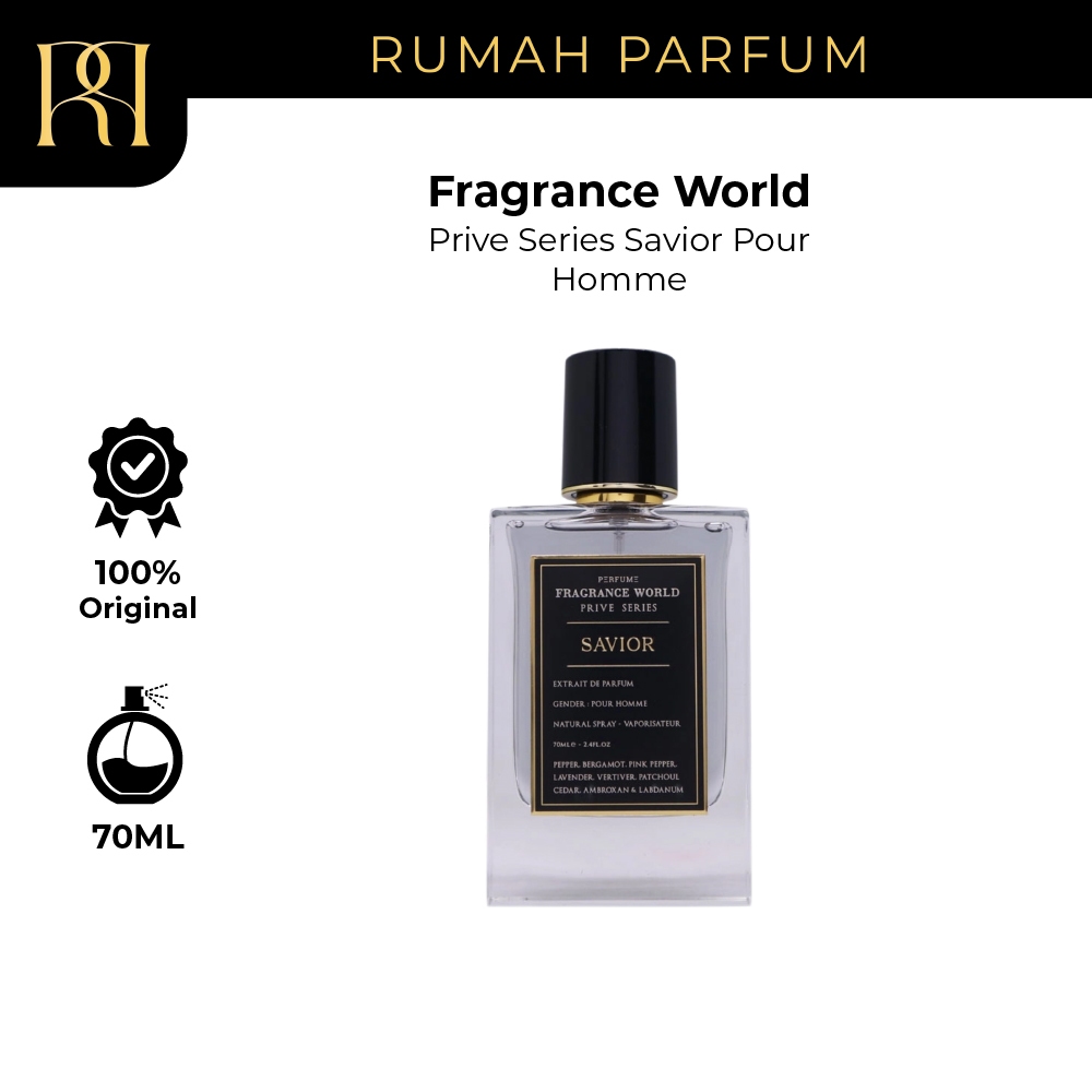 Jual Parfum Pria Fragrance World Prive Series Savior Pour Homme (70mL ...