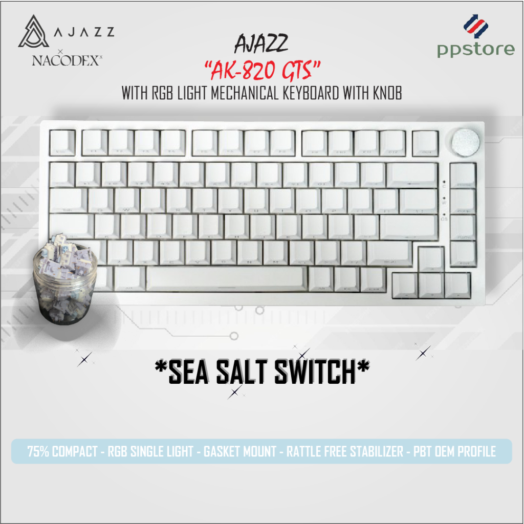 Jual AJAZZ AK820 GTS SIDE PRINT RGB HOTSWAPPABLE MECHANICAL KEYBOARD ...