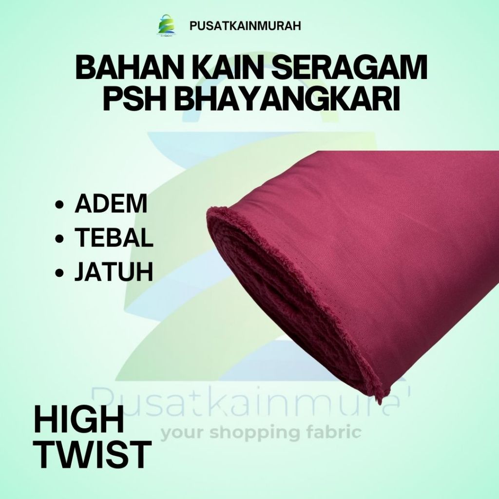 Jual KAIN BAHAN SERAGAM PSH BHAYANGKARI HIGH TWIST/KAIN SERAGAM ...