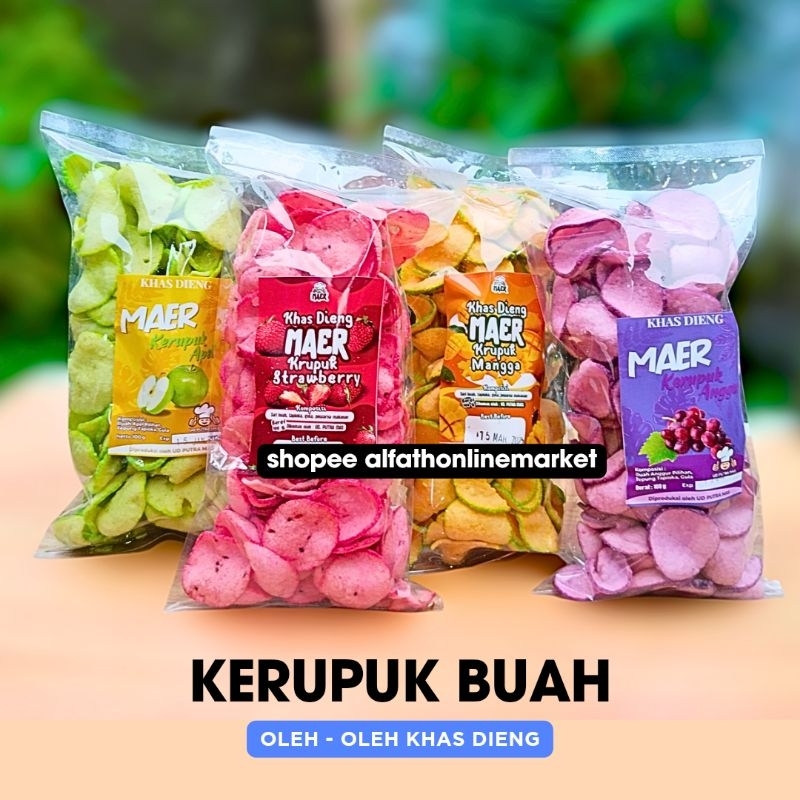 Jual Kerupuk Buah Apel Mangga Strawberry Anggr 100 gr- Keripik dan ...