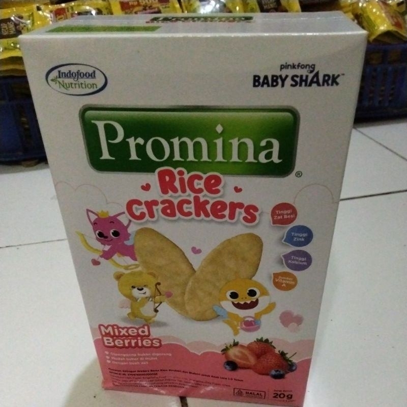Jual promina rice crackers satu box isi 5 sachet 20 gram *kardus agak ...