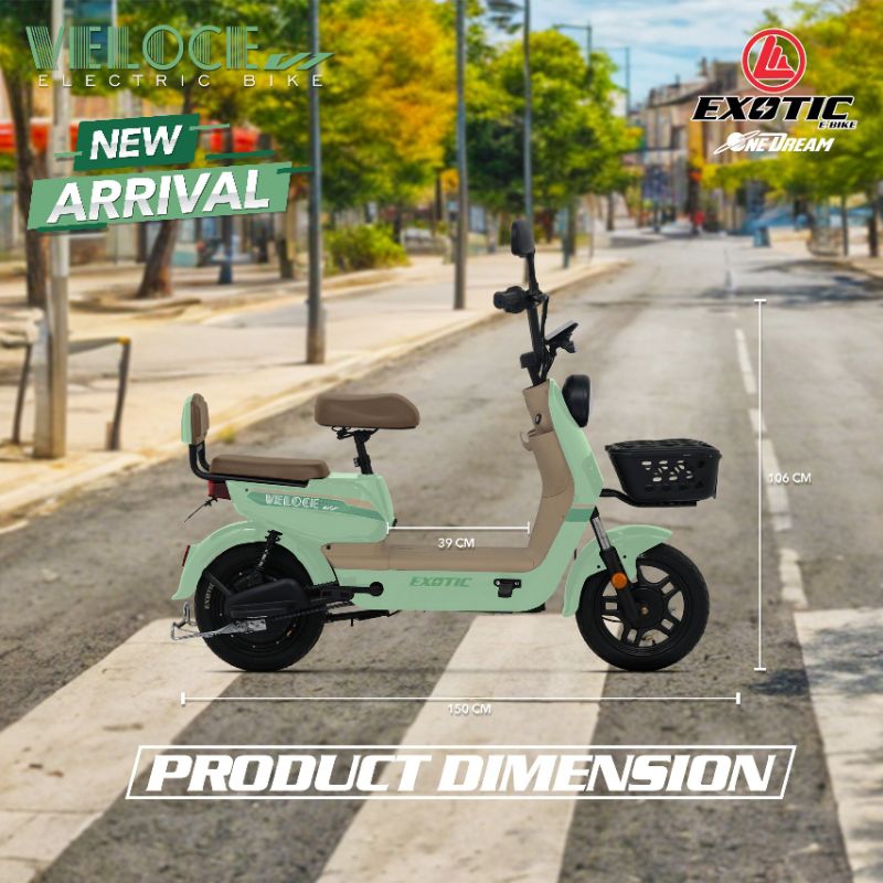 Jual EBIKE SEPEDAH LISTRIK EXOTIC VELOCE V1 | Shopee Indonesia