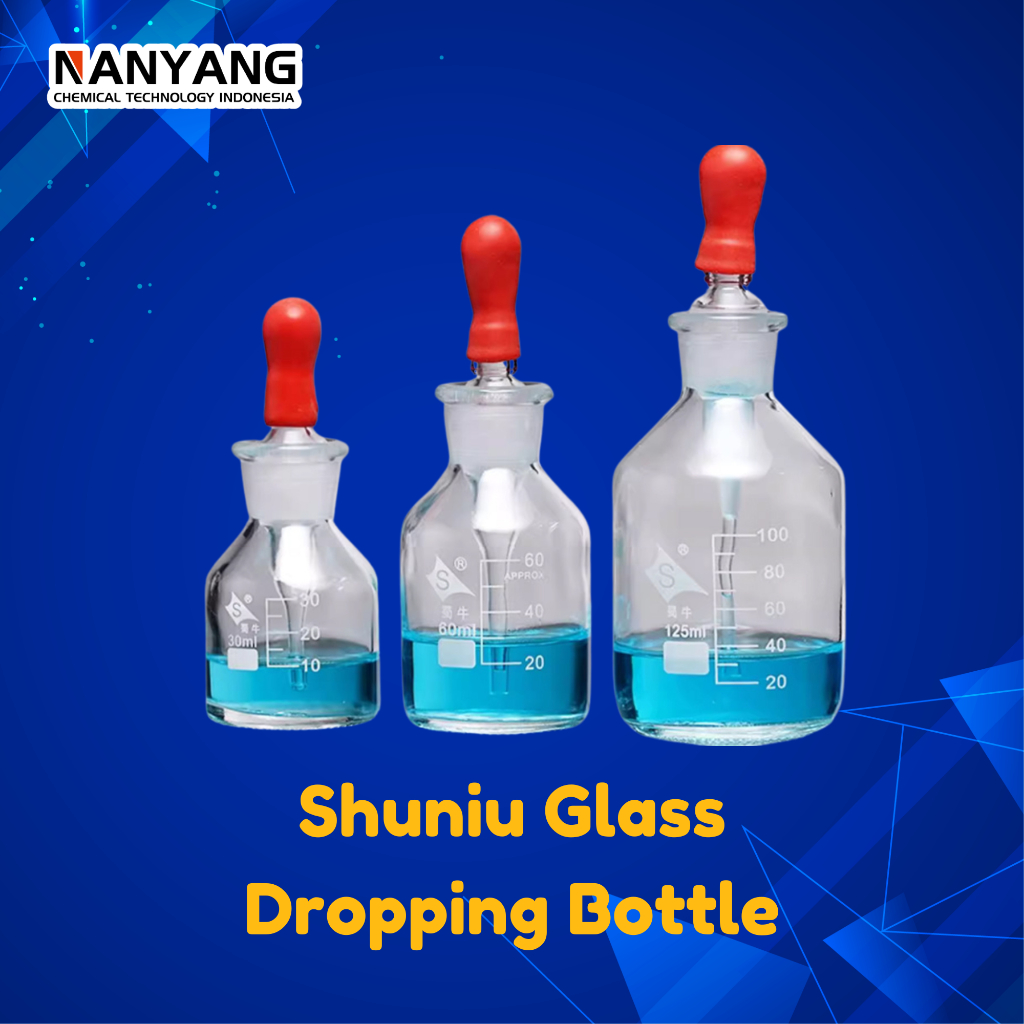 Jual SHUNIU Glass Dropping Bottle / Botol Tetes 125ml Alat Laboratorium ...