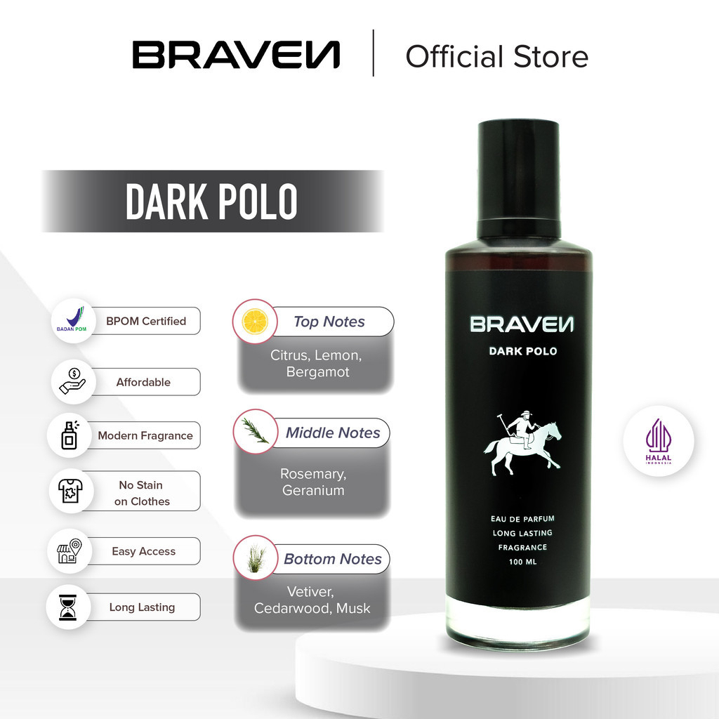 Jual Braven Collection Dark Polo 100ml Eau De Parfum Minyak Wangi Tahan ...