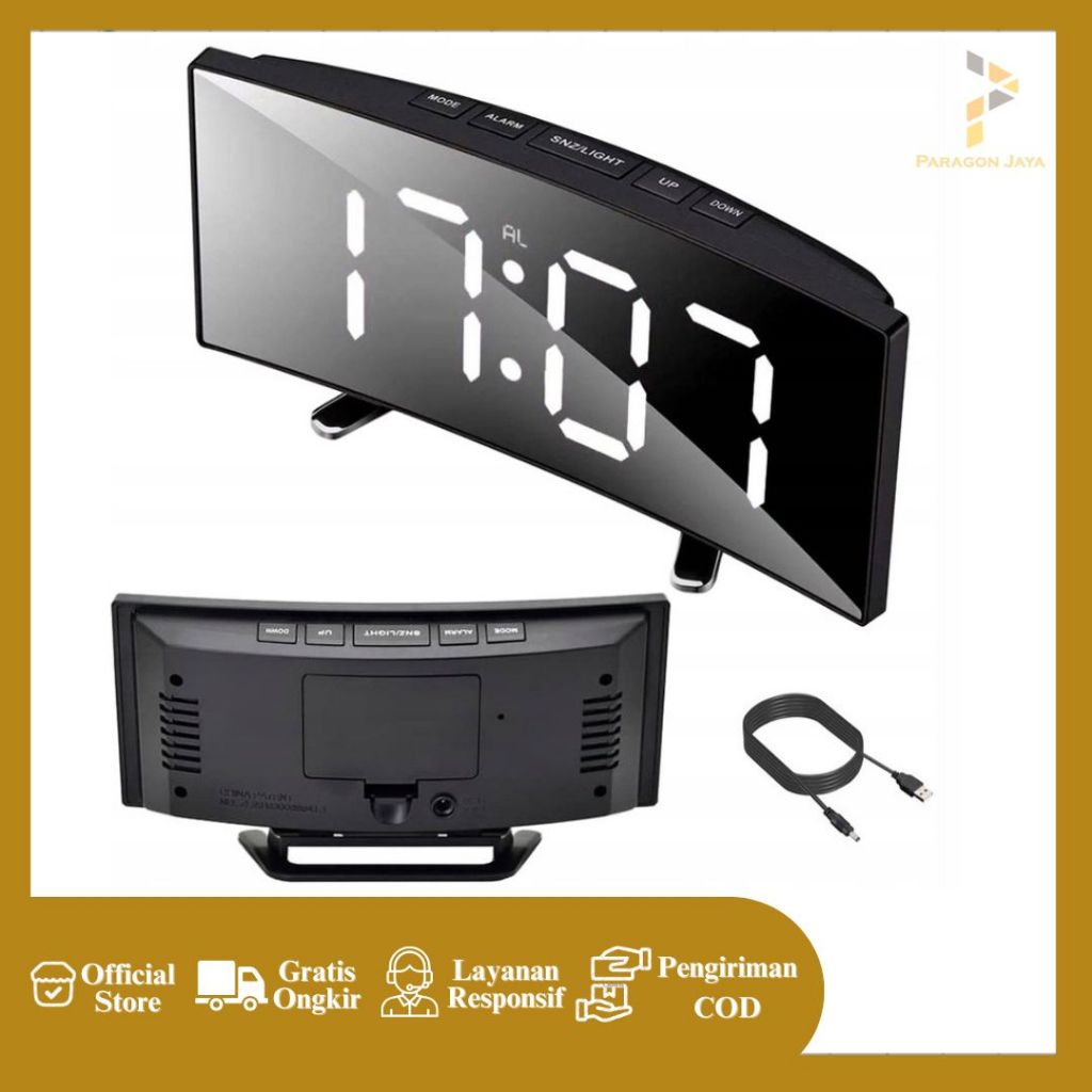 Jual Jam Meja Digital Led Weker / Digital Alarm Clock Mirror DT-6507 ...