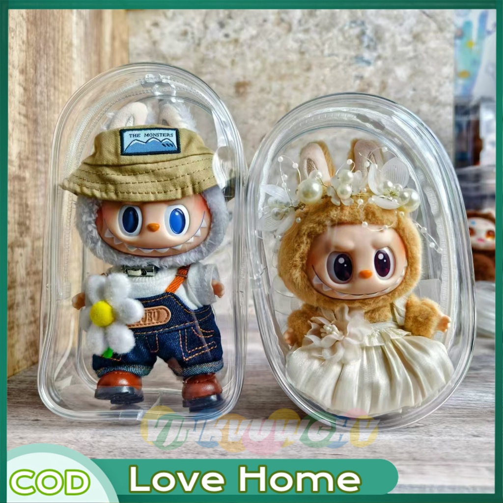 Jual lovehome 18cm Tas penyimpanan transparan PVC Tas labubu PVC labubu ...