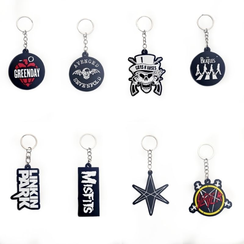 Jual Keychain band green day/ gantungan kunci band rock slayer ...