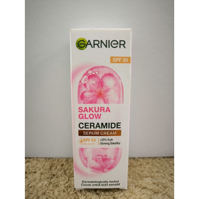 Jual Garnier sakura glow Ceramide serum cream spf 30pa+++ | Shopee Indonesia