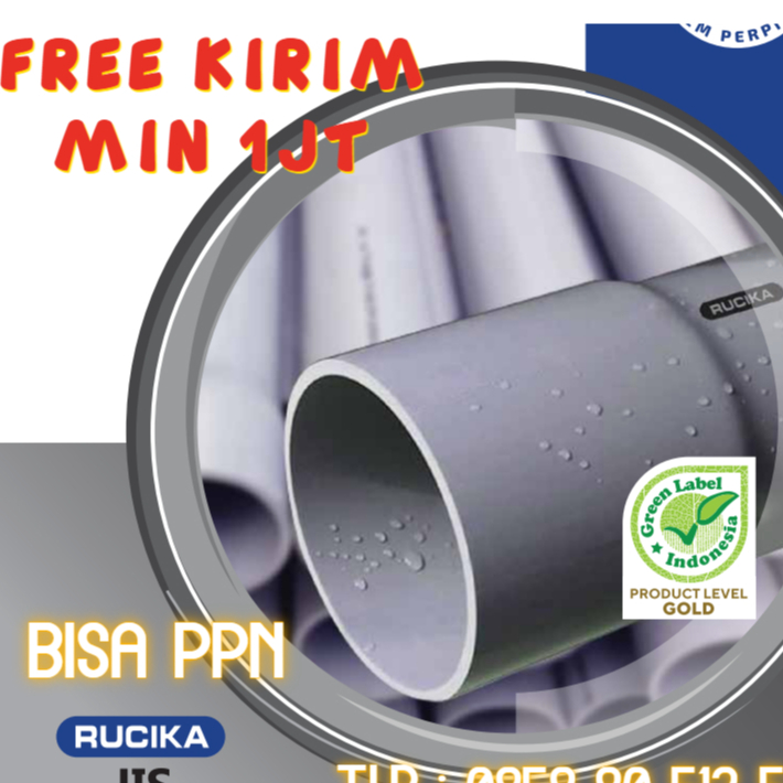 Jual Pipa AW / VP JIS 1 RUCIKA abu-abu atau INTILON 4 meter Setara rucika vinilon pralon ...