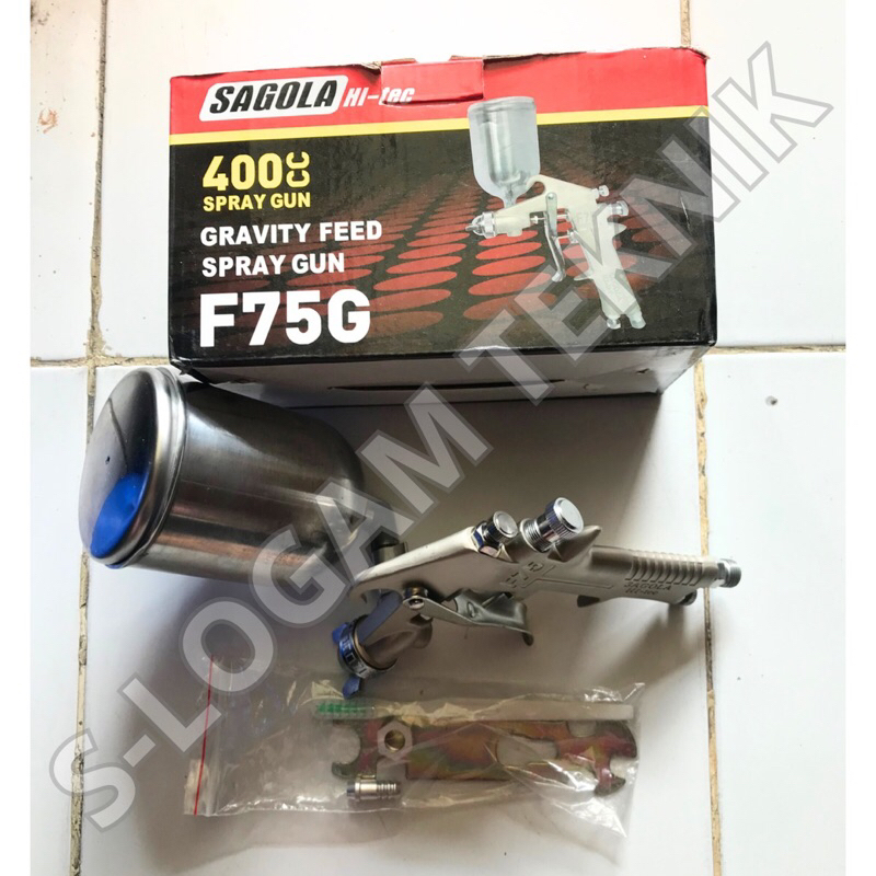 Jual Spray Gun F 75 G Tabung Atas 400 ml Hi-Tec Spet Cat Semprot F75 ...
