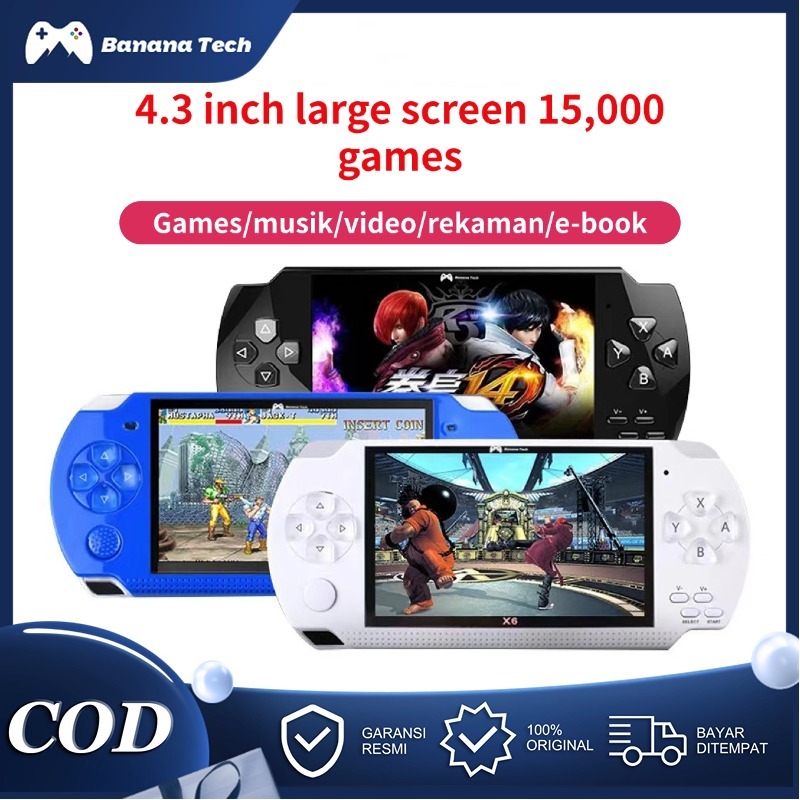 Jual Banana Tech Gameboy Konsol Game X6 Screen Besar 4.3 Inch 8G Mp5 Musik Video | Shopee Indonesia