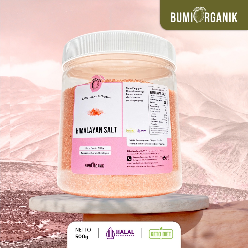Jual GARAM HIMALAYA ORIGINAL 500G BUMI ORGANIK / GARAM HIMALAYA ...