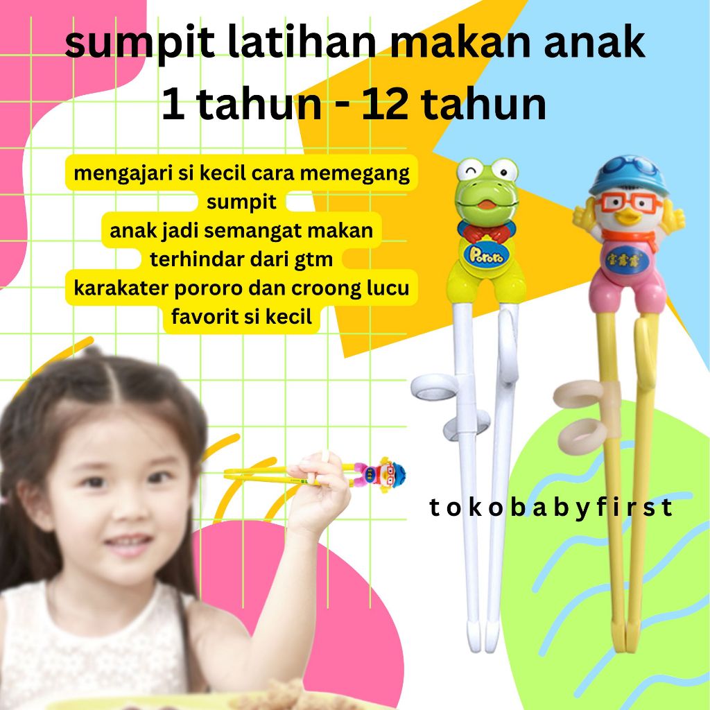 Jual Sumpit makan anak karakter training sumpit untuk latihan makan ...