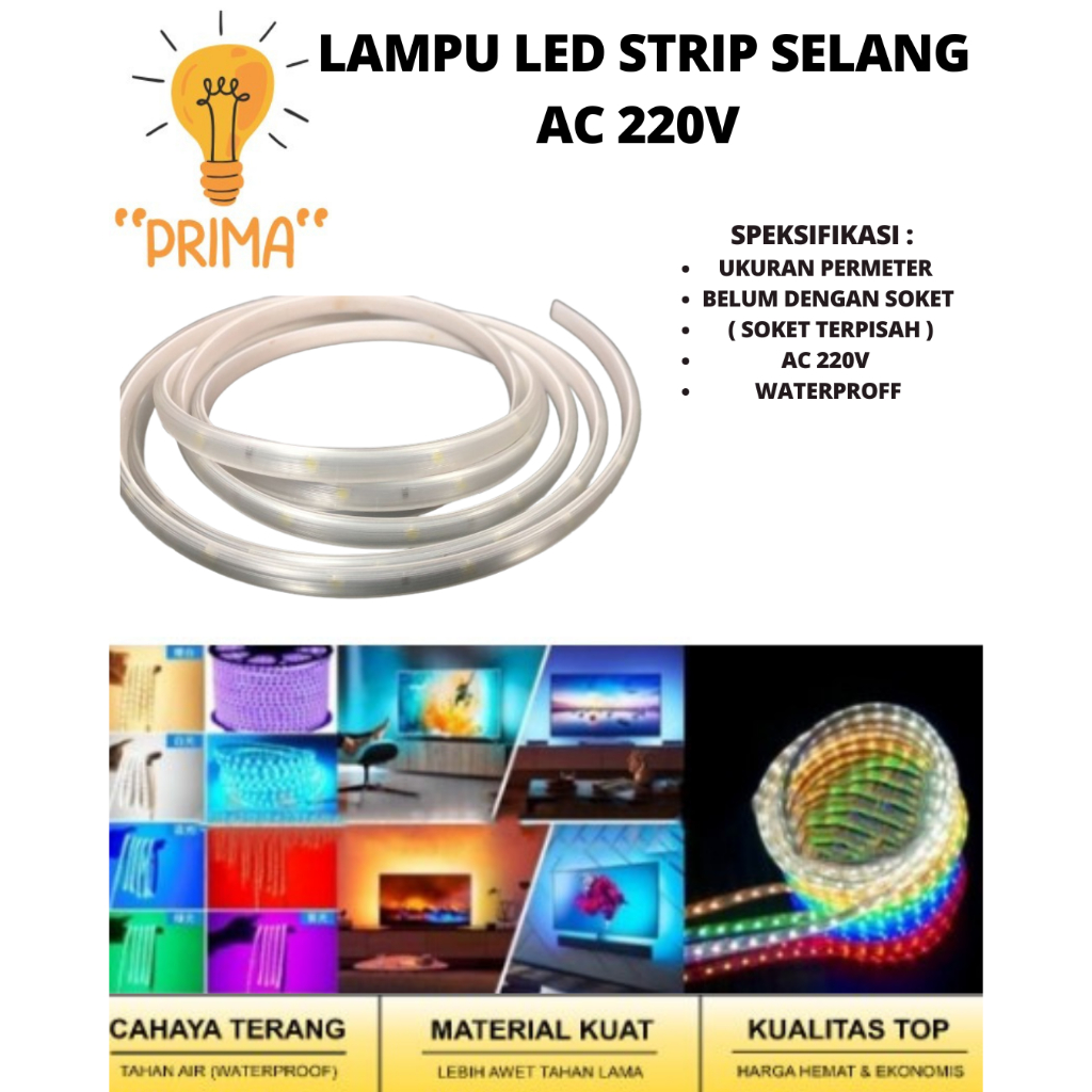 Jual LAMPU LED STRIP SELANG SMD 5050 220V PERMETER ( BELUM DENGAN ...