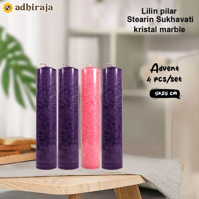 Jual Lilin Advent/lilin advent pilar stearin sukhavati advent kristal 4 ...