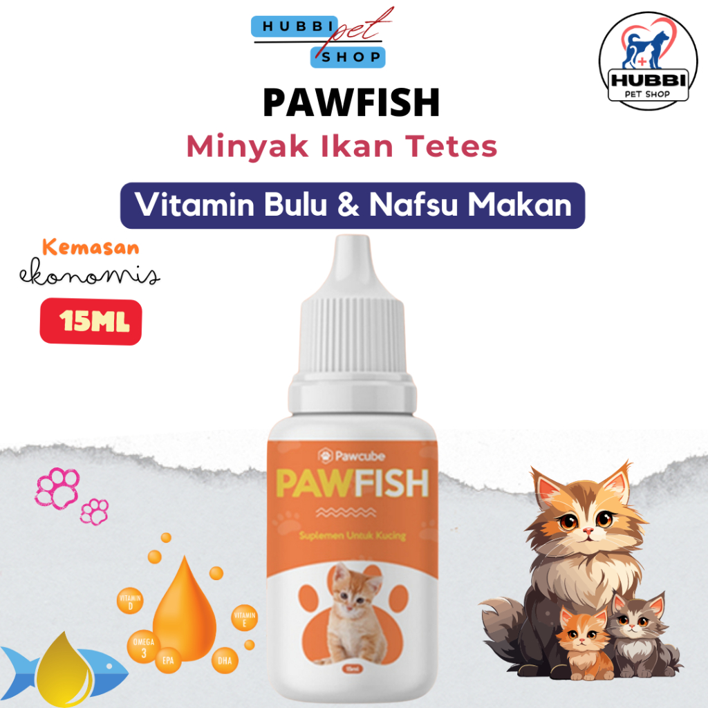 Jual SALMON OIL (For Cats ) Vitamin Bulu Kucing (Melebatkan Bulu) Paw ...