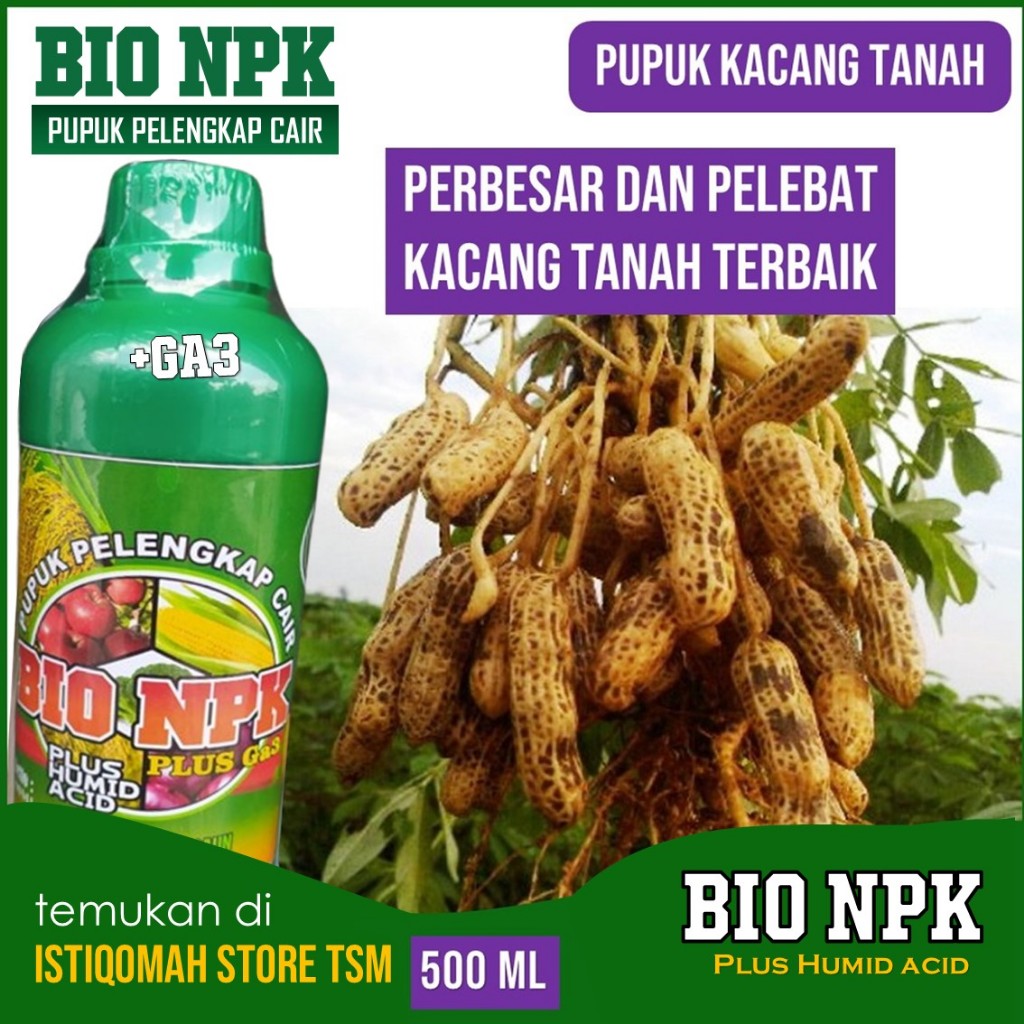 Jual PUPUK TERBAIK Untuk KACANG TANAH Besar dan Lebat Anti Rontok dan Busuk – BIO NPK GAZA 500 ...